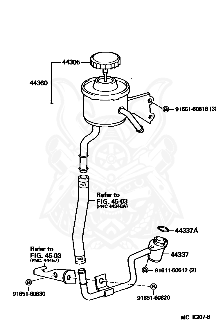 44305-22040 - Toyota - Cap Sub-assy, Vane Pump Oil Reservoir - Nengun ...