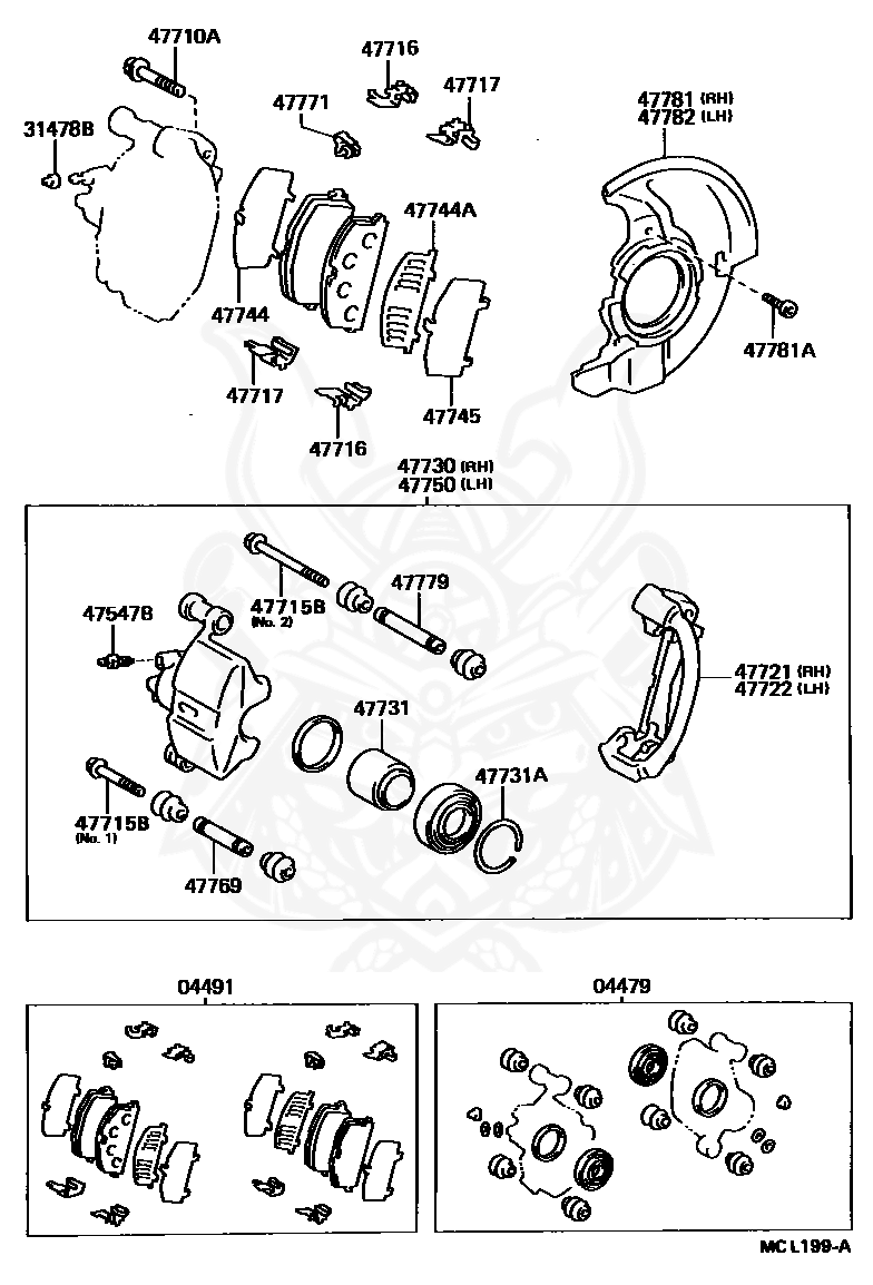 90119-09003 - Toyota - Bolt (for Front Disc Brake Cylinder Mounting ...