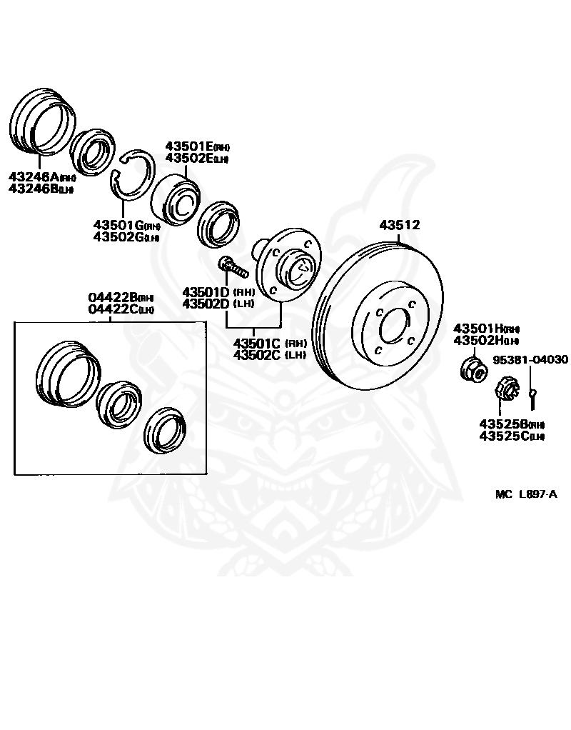 90521-79002 - Toyota - Ring, Hole Snap (for Front Axle Hub Lh) - Nengun ...