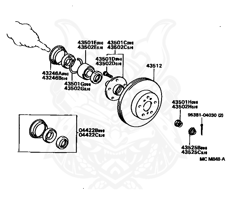 90369-38003 - Toyota - Bearing RH - Nengun Performance