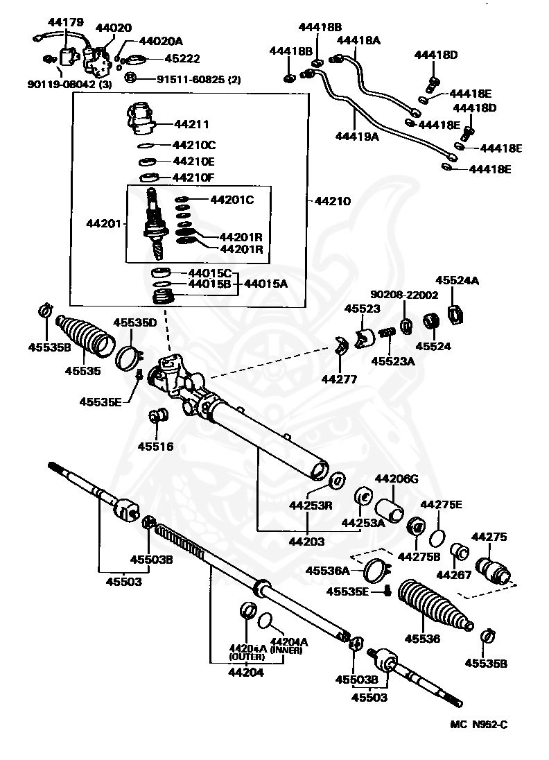 45503-29485 - Toyota - End Sub-assy, Steering Rack - Nengun Performance
