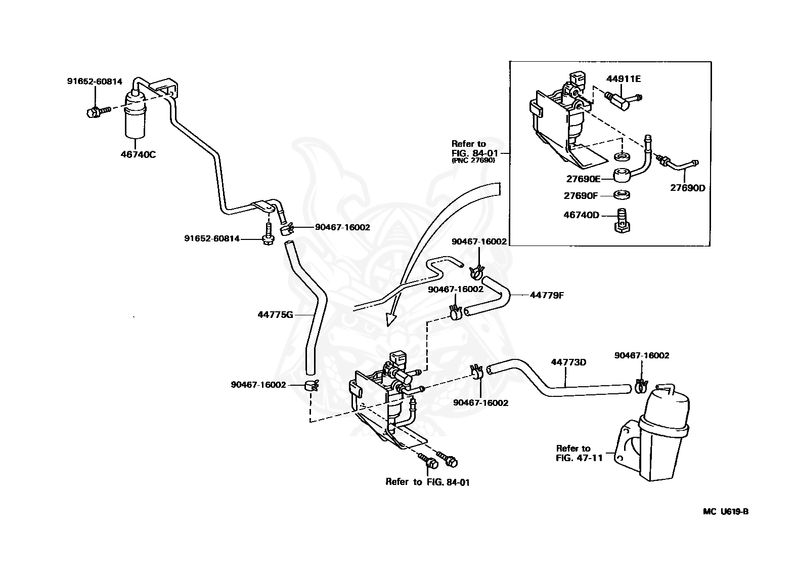 90401-12097 - Toyota - Bolt, Union (for Fuel Pipe Support) - Nengun ...