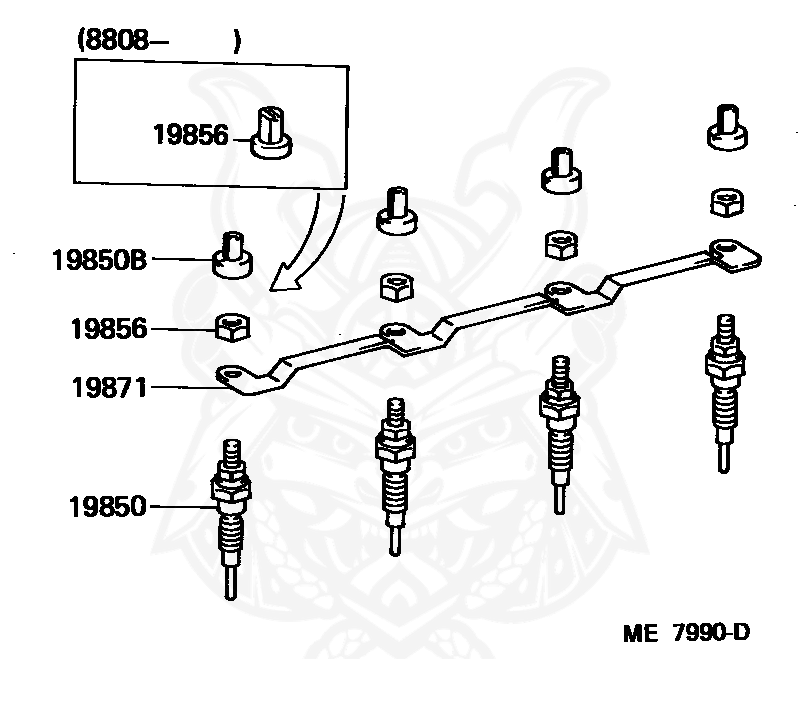 90189-04024 - Toyota - Grommet, Screw (for Glow Plug) - Nengun Performance