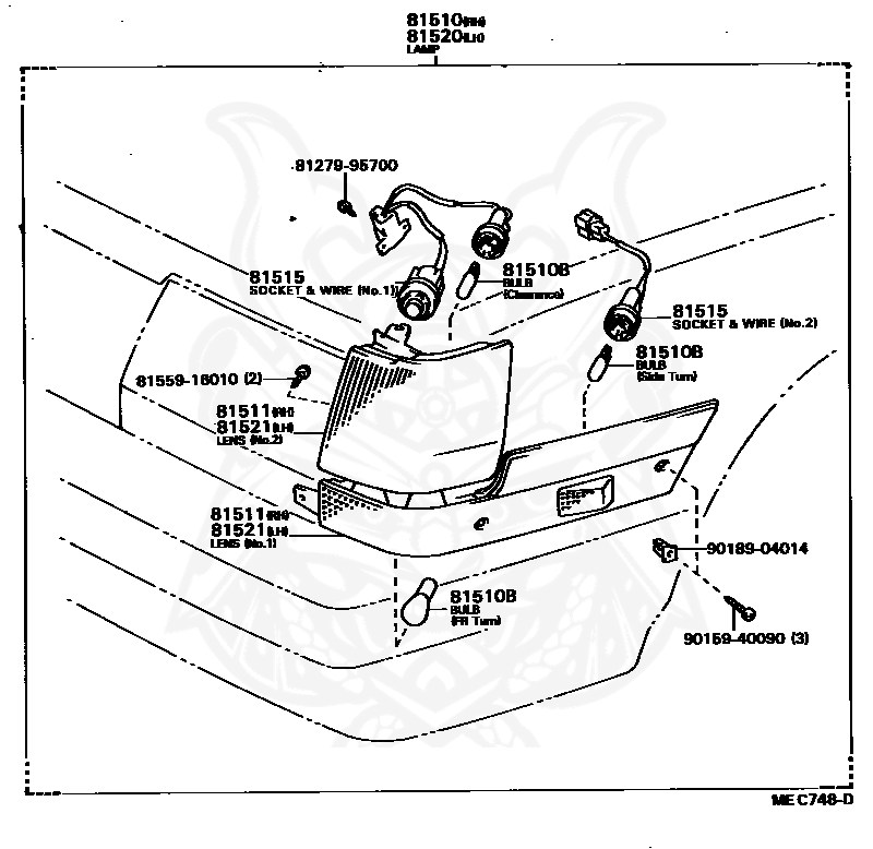 99132-11230 - Toyota - Bulb (for Rear Combination Lamp) - Nengun ...