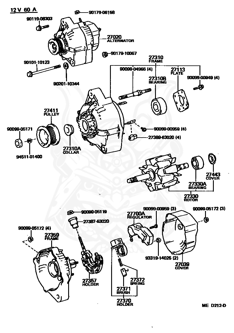 90179-10067 - Toyota - Nut (for Backing Plate To Rear Axle Housing ...