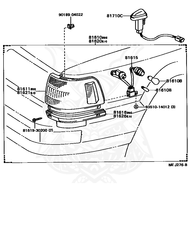 99132-12050 - Toyota - Bulb (for Clearance Lamp) - Nengun Performance