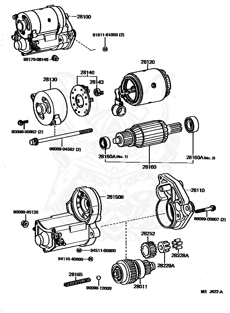 28140-70020 - Toyota - Holder Assy, Starter Brush - Nengun Performance