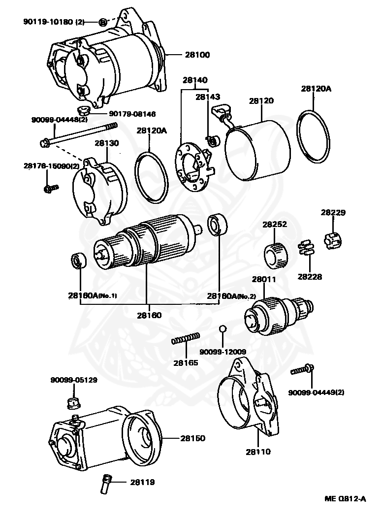 28140-70020 - Toyota - Holder Assy, Starter Brush - Nengun Performance