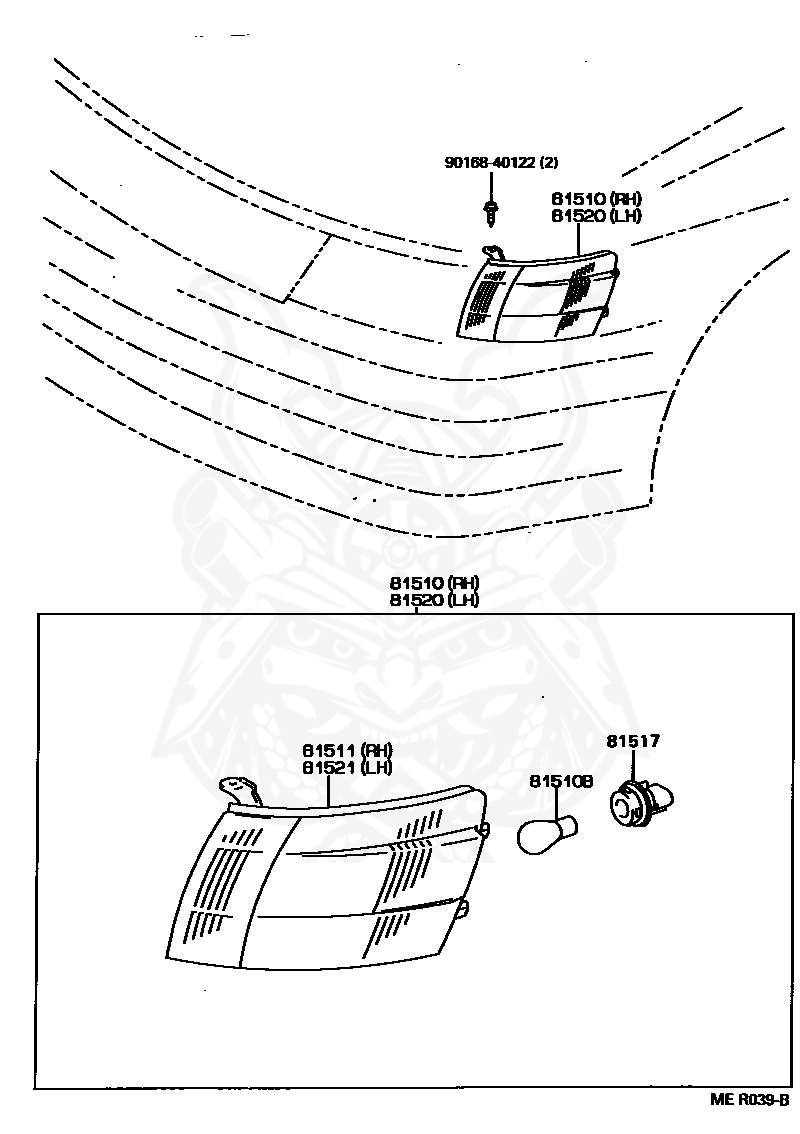99132-11210 - Toyota - Bulb (for Front Turn Signal Lamp) - Nengun ...
