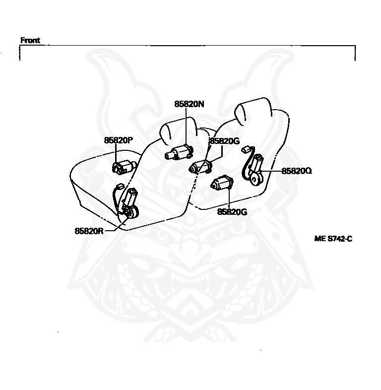 85820-30290 - Toyota - Motor Assy, Power Seat (for Front Slide Lh ...