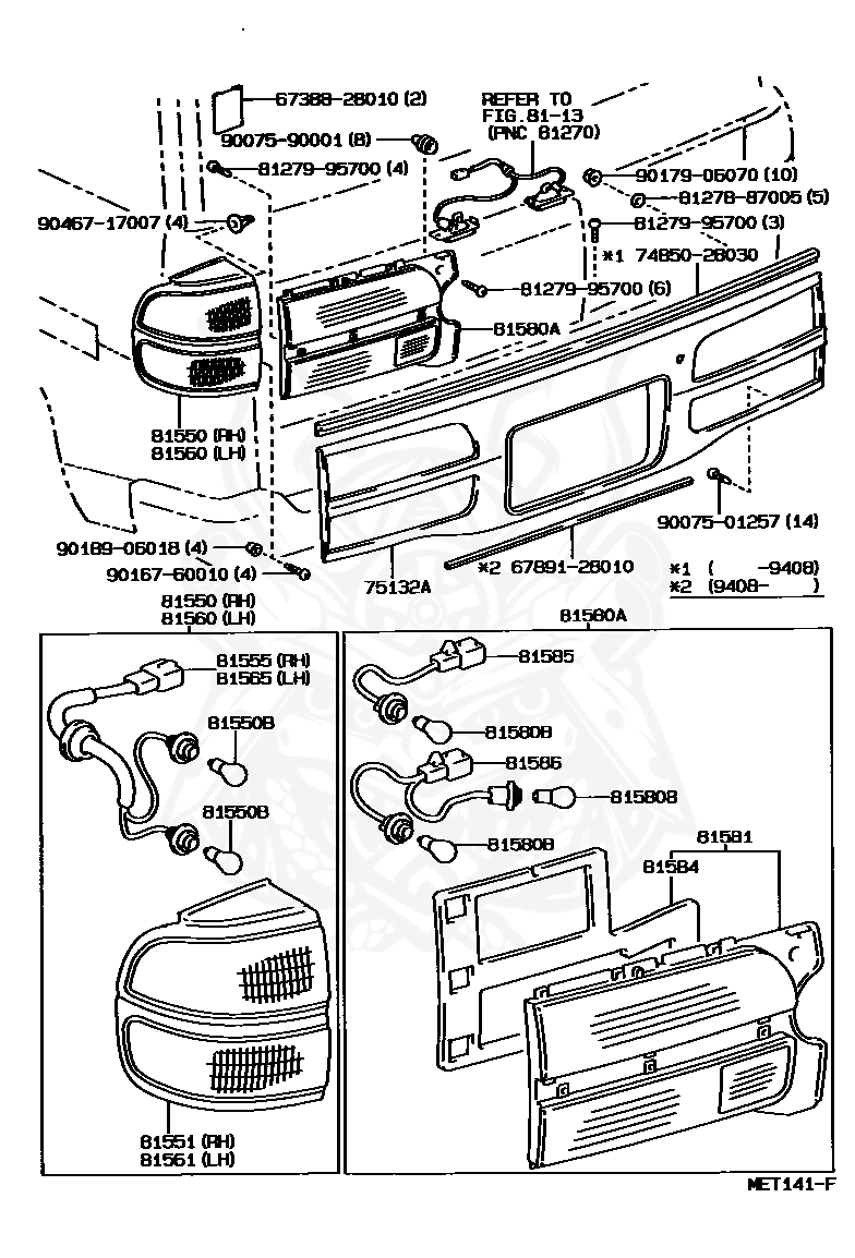 99132-21210 - Toyota - Bulb (for Rear Combination Lamp) - Nengun ...