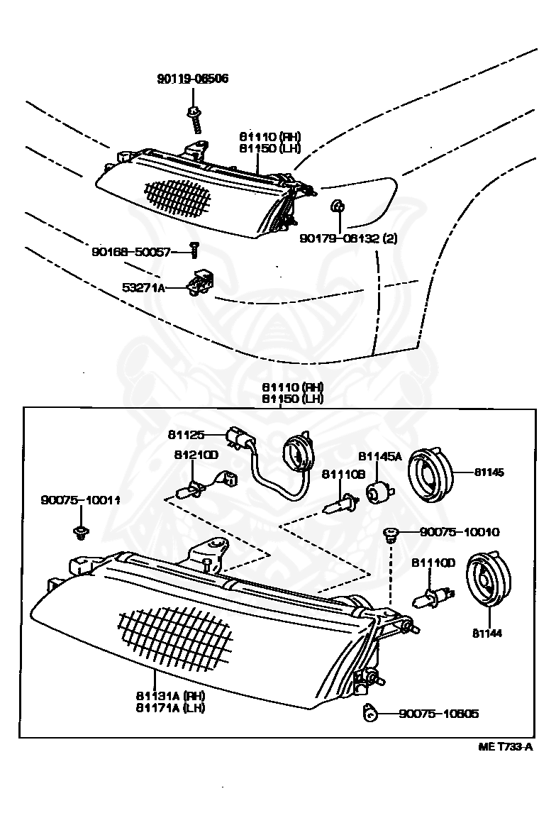 53271-12060 - Toyota - Bracket, Headlamp Mounting - Nengun Performance