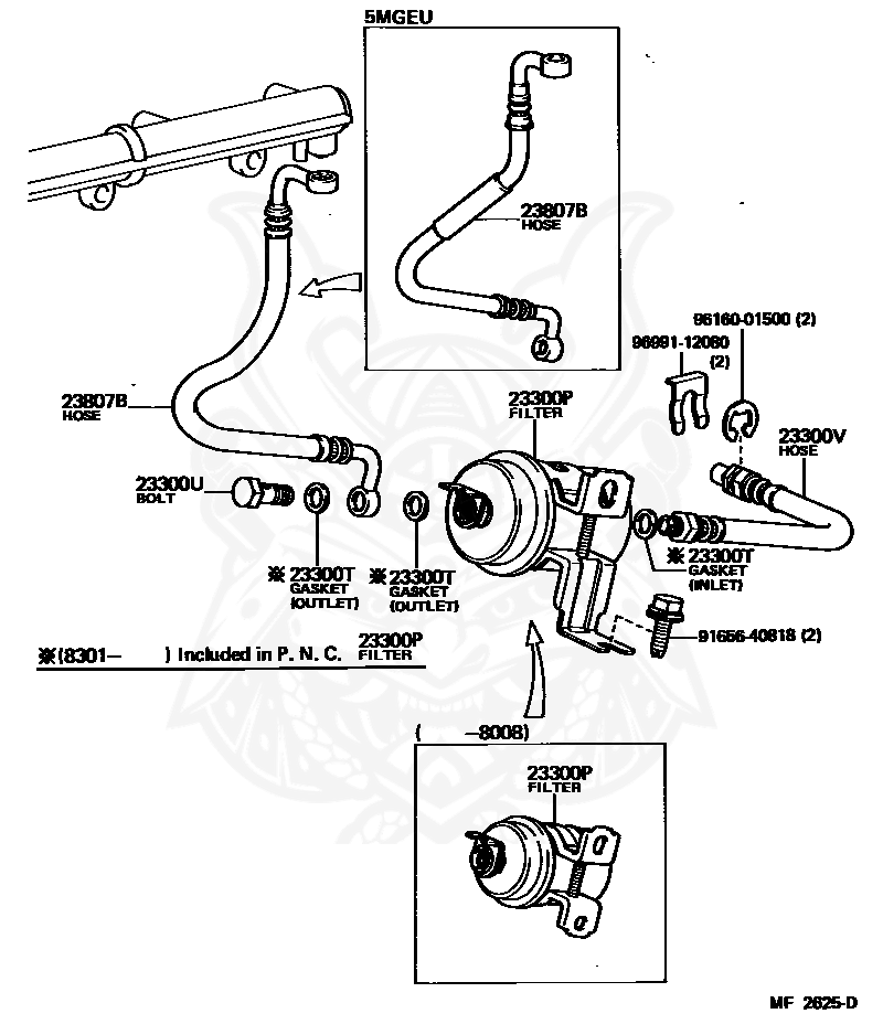 90401-12097 - Toyota - Bolt, Union (for Fuel Pipe Support) - Nengun ...