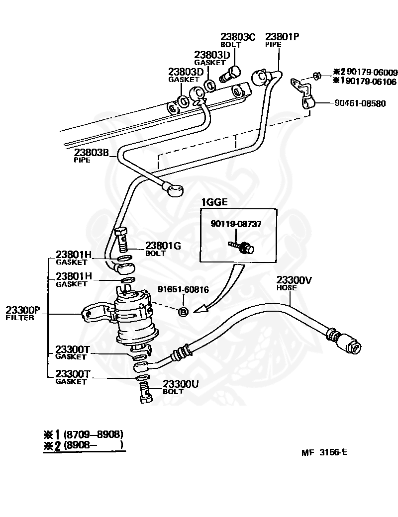 90401-12097 - Toyota - Bolt, Union (for Fuel Pipe Support) - Nengun ...