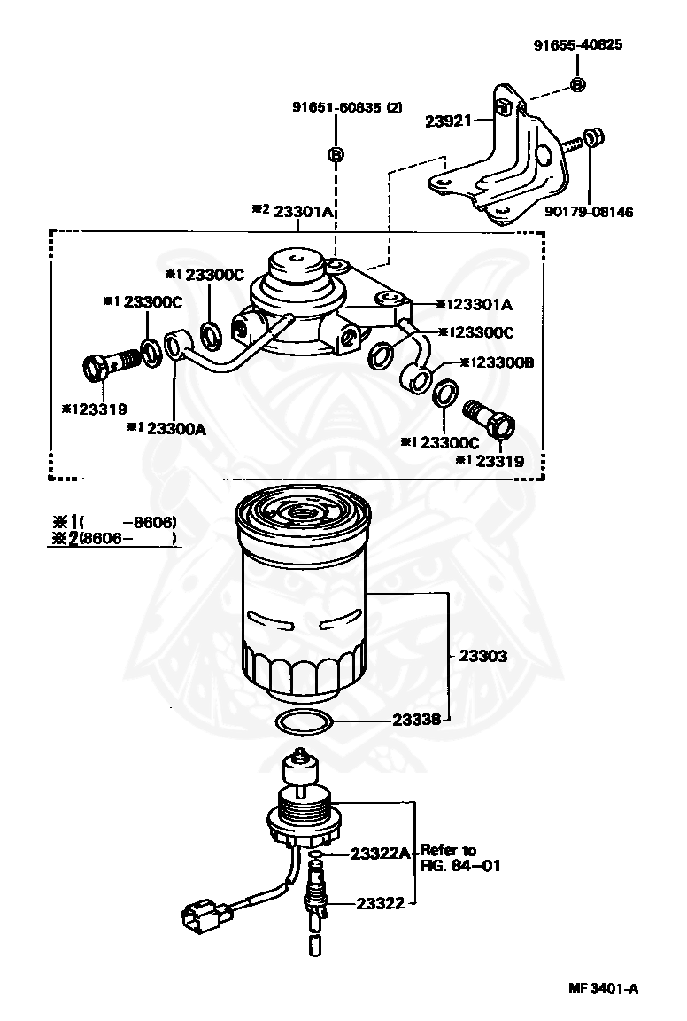 23303-64010 - Toyota - Element Sub-assy, Fuel Filter - Nengun Performance