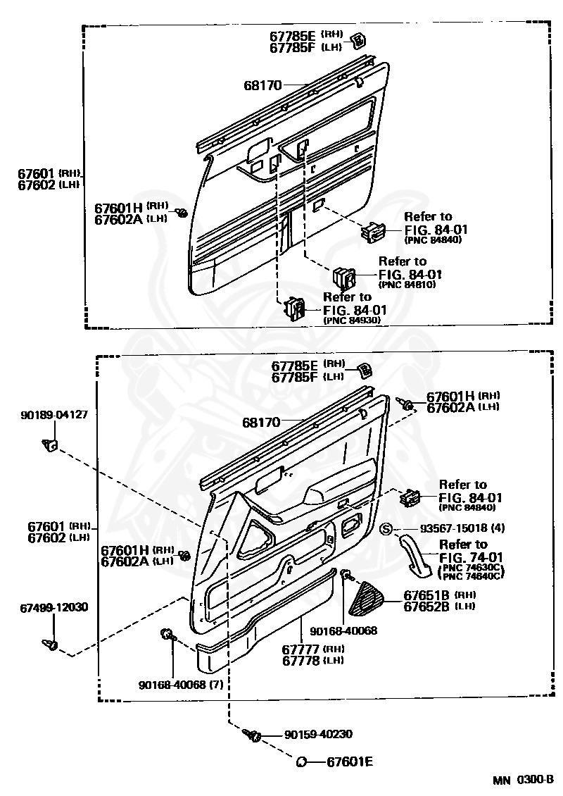 67771-12050 - Toyota - Retainer, Door Trim, Lh - Nengun Performance