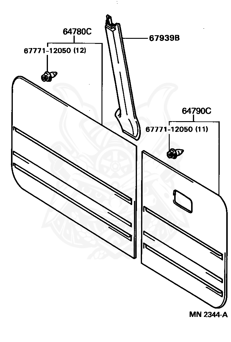 67771-12050 - Toyota - Retainer, Door Trim, Lh - Nengun Performance