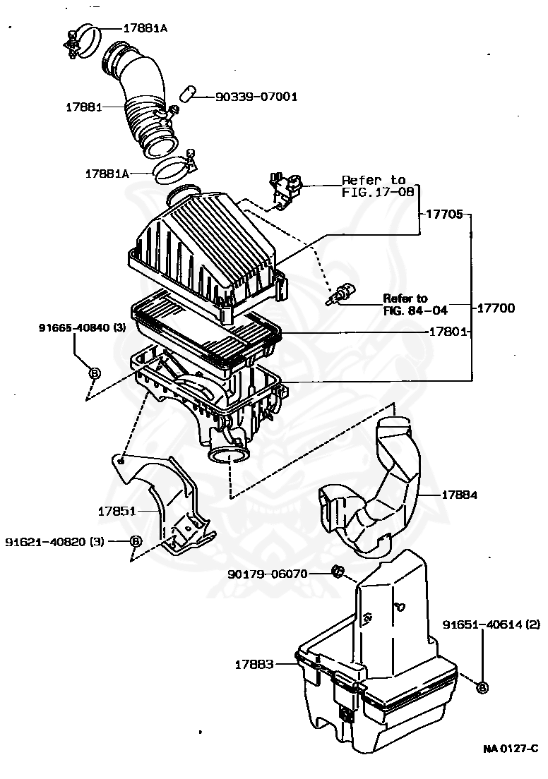 96111-10800 - Toyota - Clamp (for Air Cleaner Hose, No. 1) - Nengun ...