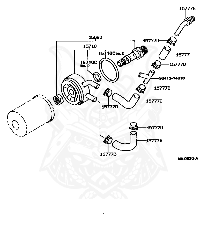 90467-20005 - Toyota - Clamp Or Clip (for Air Hose, No. 1) - Nengun ...