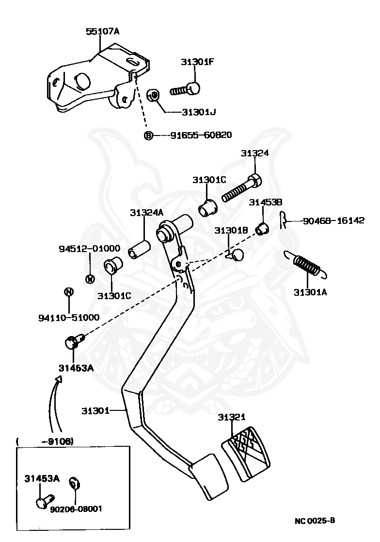 90386-13015 - Toyota - Bush (for Brake Pedal) - Nengun Performance