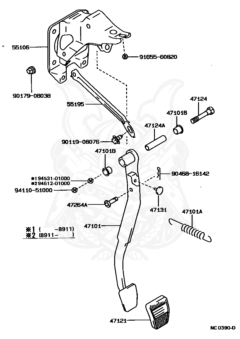 31321-14020 - Toyota - Pad, Clutch Pedal - Nengun Performance