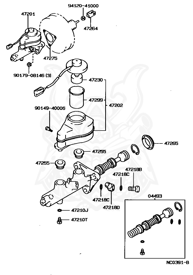 47255-16010 - Toyota - Grommet, Master Cylinder Reservoir - Nengun ...