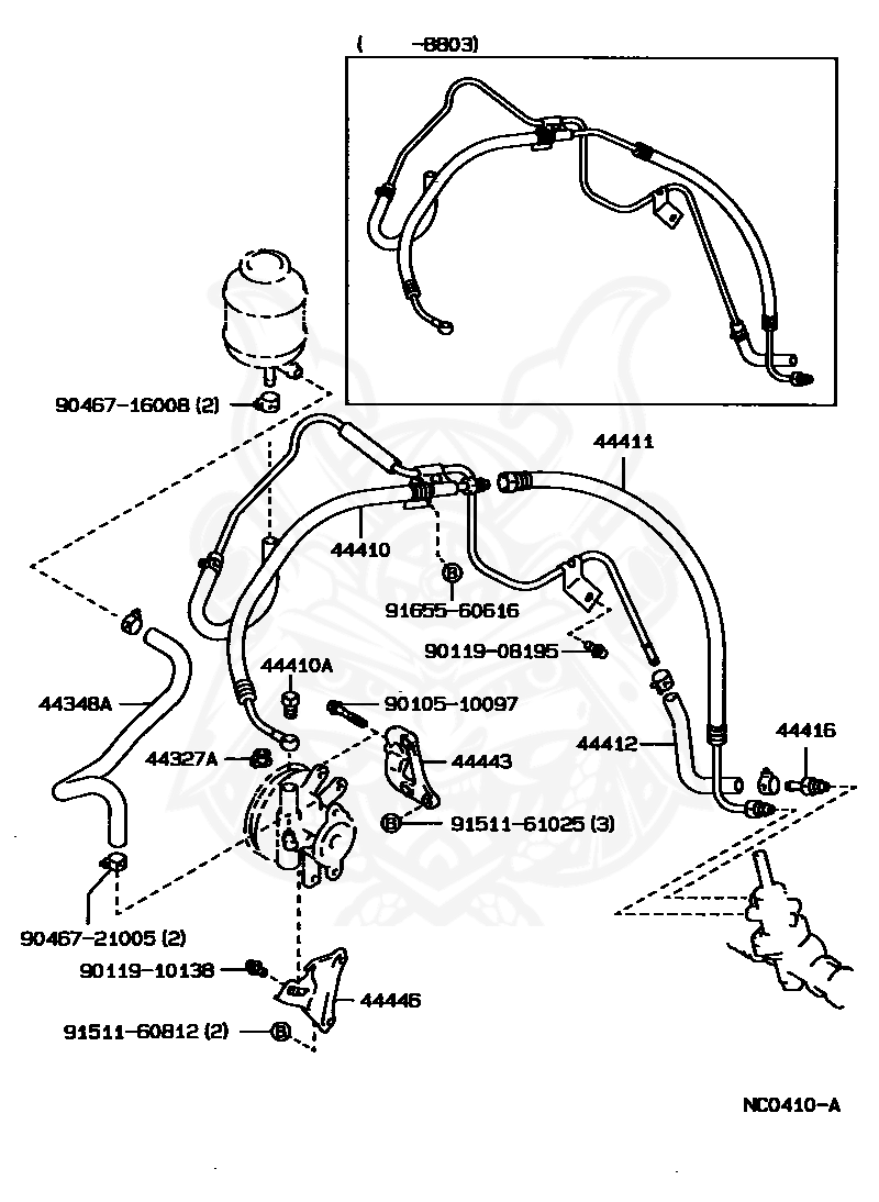 44327-12010 - Toyota - Gasket, Pressure Port, No.1 - Nengun Performance