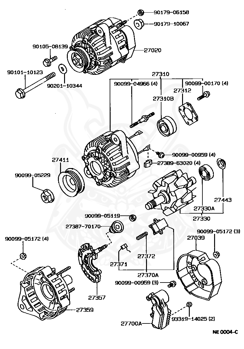 90179-10067 - Toyota - Nut (for Backing Plate To Rear Axle Housing ...