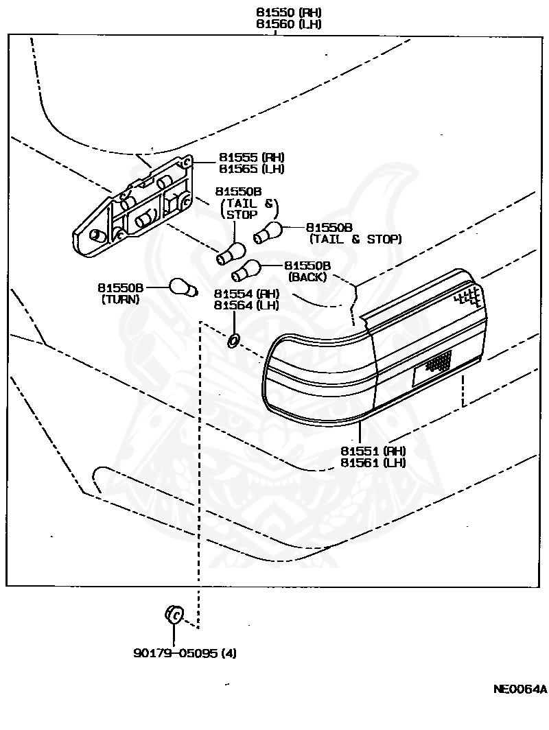 99132-11210 - Toyota - Bulb (for Front Turn Signal Lamp) - Nengun ...