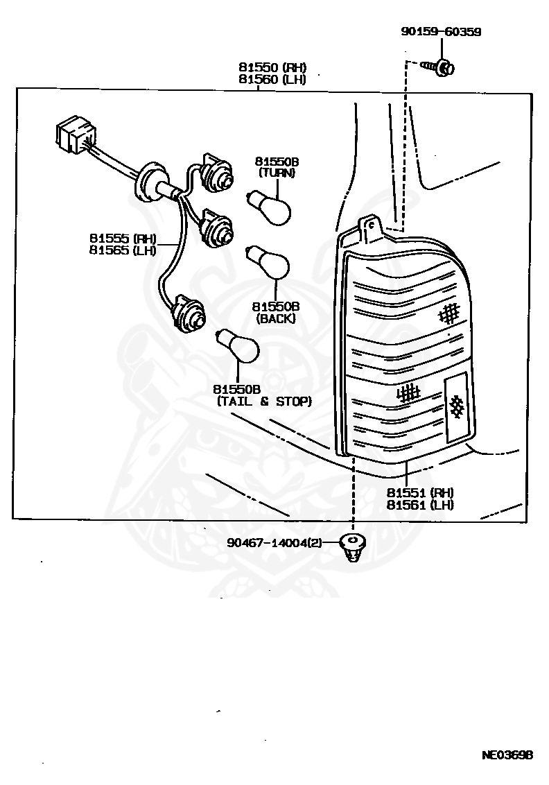 99132-11210 - Toyota - Bulb (for Front Turn Signal Lamp) - Nengun ...