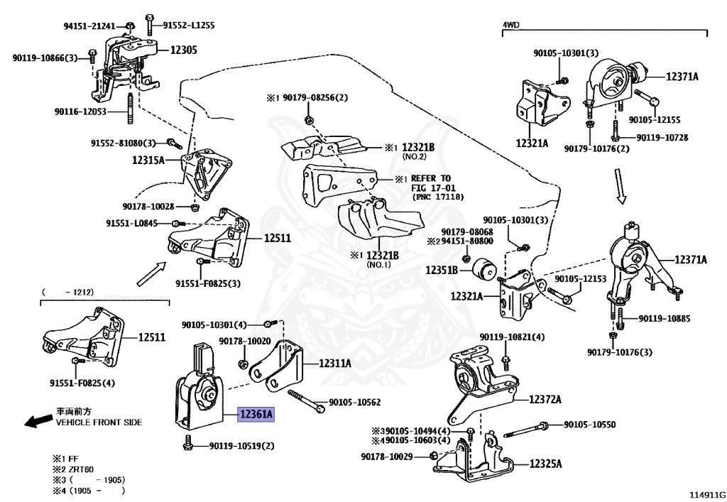 Genuine Premio NZT260 Engine OEM parts supplied from Japan - Nengun ...