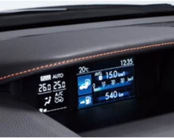 J1317FJ400 - Subaru - Multi Function Display Hood - Orange Stitch ...