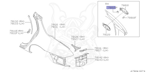 78836-60U10 - Nissan - Spring Fuel Filler Lid - Nengun Performance