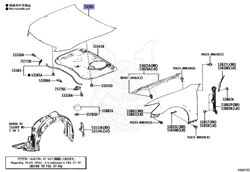 53301-30500 - Toyota - HOOD SUB-ASSY - Nengun Performance