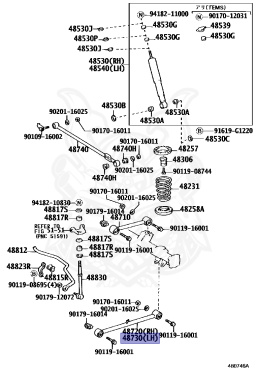 48730-35010 - Toyota - LOWER CONTROL ARM ASSY, LH - Nengun Performance
