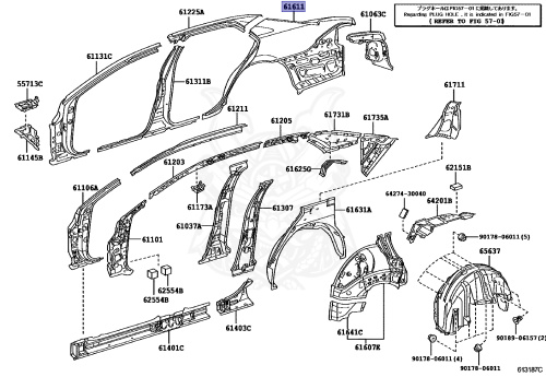 61611-30A00 - Toyota - Panel, Quarter, Rh - Nengun Performance