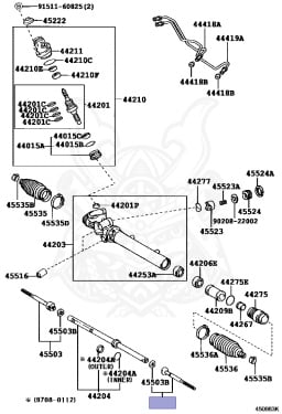 45503-39155 - Toyota - STEERING RACK END SUB-ASSY - Nengun Performance
