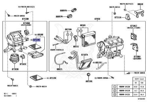 87139-12010 - Toyota - INTERIOR AIR FILTER - Nengun Performance