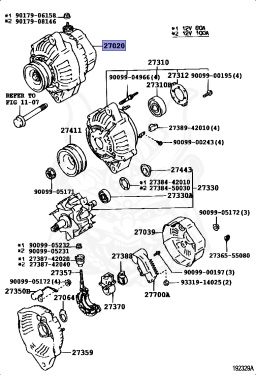 27060-17160 - Toyota - ALTERNATOR ASSY - Nengun Performance