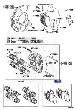 04491-35240 - Toyota - FRONT DISC BRAKE PAD KIT - Nengun Performance