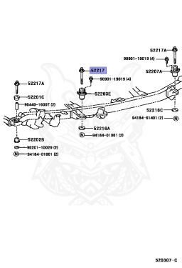 52217-35070 - Toyota - BOLT, BODY MOUNTING - Nengun Performance