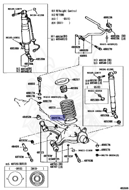 48258-30020 - Toyota - Insulator, Rear Coil Spring, Lower - Nengun ...