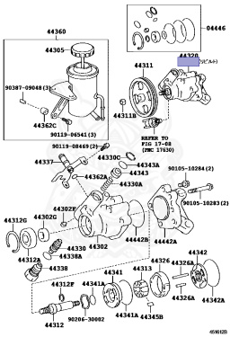 40140-50030 - Toyota - POWER STEERING PUMP ASSY, REBUILT - Nengun ...