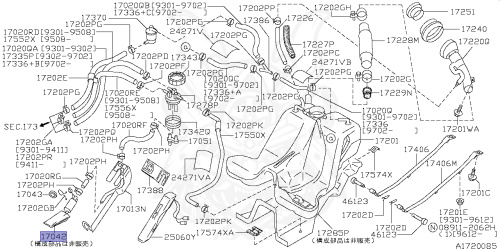 17042-70T05 - Nissan - FUEL PUMP ASSEMBLY - Nengun Performance