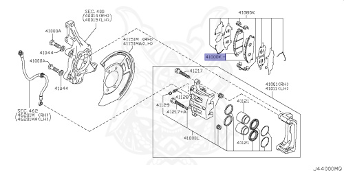 AY040-NS150 - Nissan - Pad Kit, Disk Brake Front - Nengun Performance