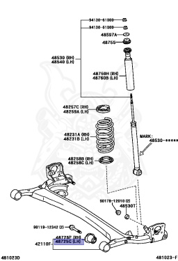 48725-52030 - Toyota - REAR AXLE CARRIER BUSH - Nengun Performance