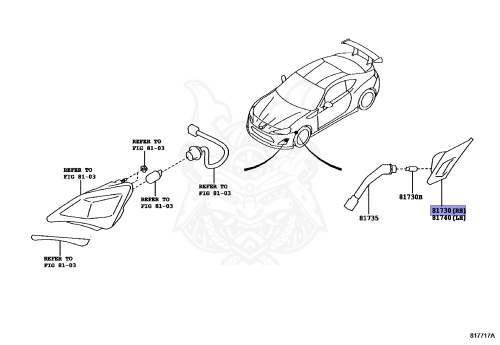 SU003-02538 - Toyota - Side Marker Light - Clear - RH - Nengun Performance