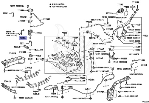 23280-22010 - Toyota - FUEL PRESSURE REGULATOR ASSY - Nengun Performance