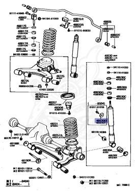 90948-03012 - Toyota - WASHER, REAR SHOCK ABSORBER CUSHION, NO.3 ...