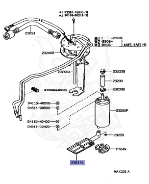 23217-16390 - Toyota - FILTER, FUEL PUMP - Nengun Performance